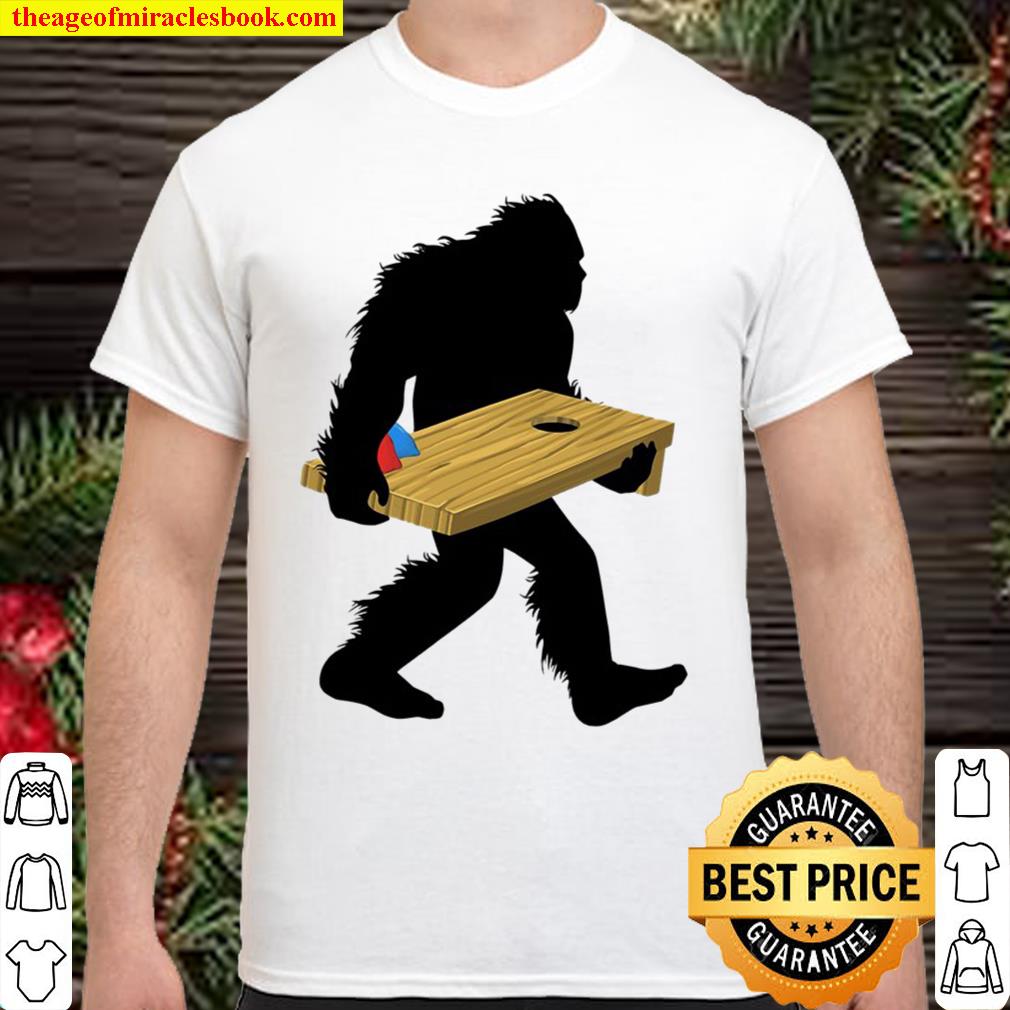 Bigfoot Cornhole Cryptid Sasquatch Apparel 2021 Shirt, Hoodie, Long ...