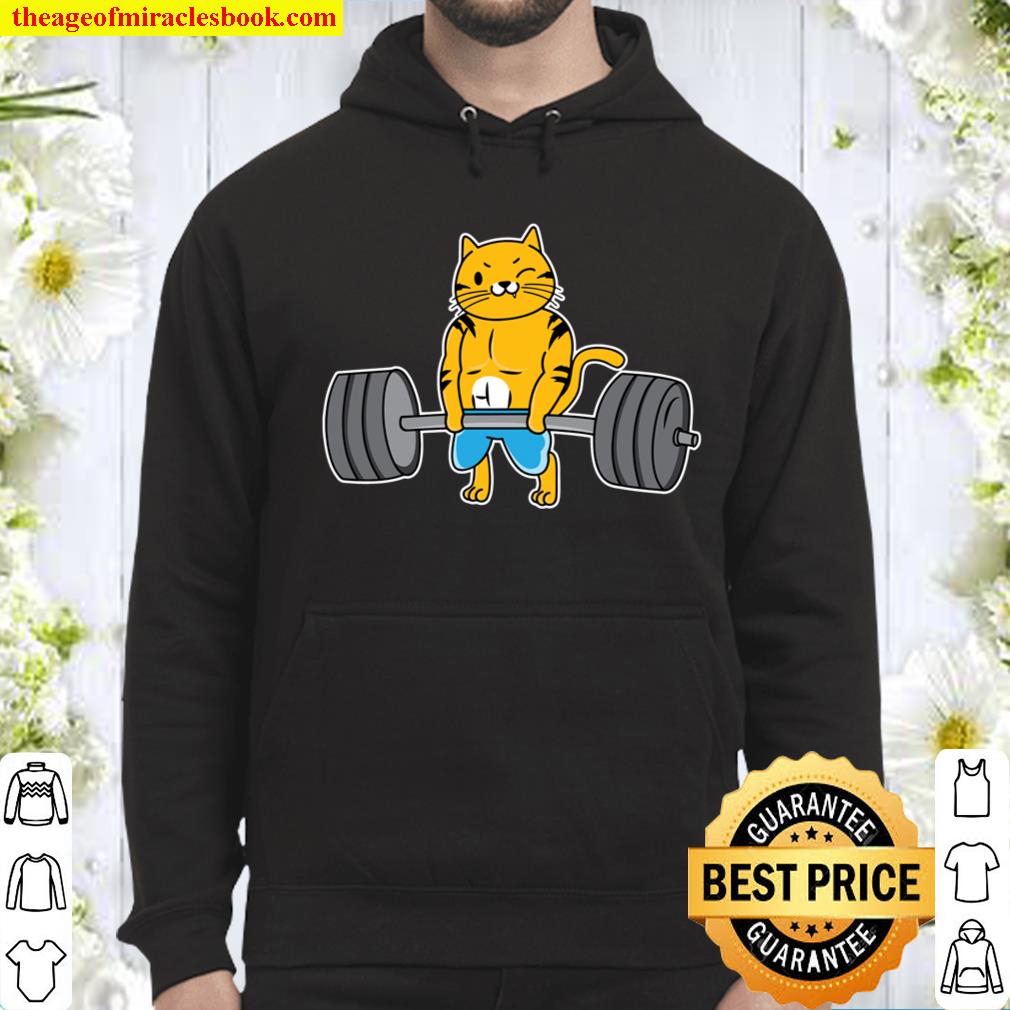 Cat Deadlift Powerlifting Weightlifter Cat Lover Pullover shirt, hoodie ...