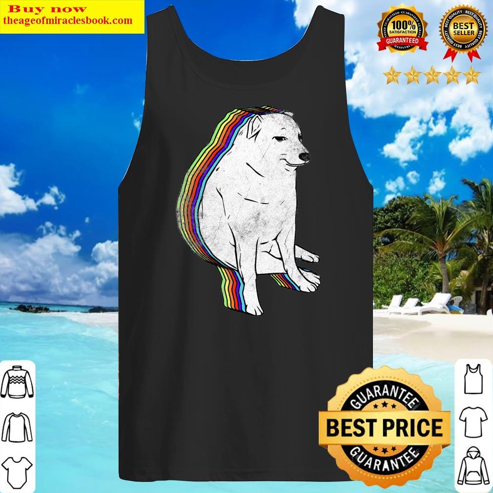 Cheems Doge Grunge Rainbow Shirt, Hoodie, Tank Top, Unisex Sweater