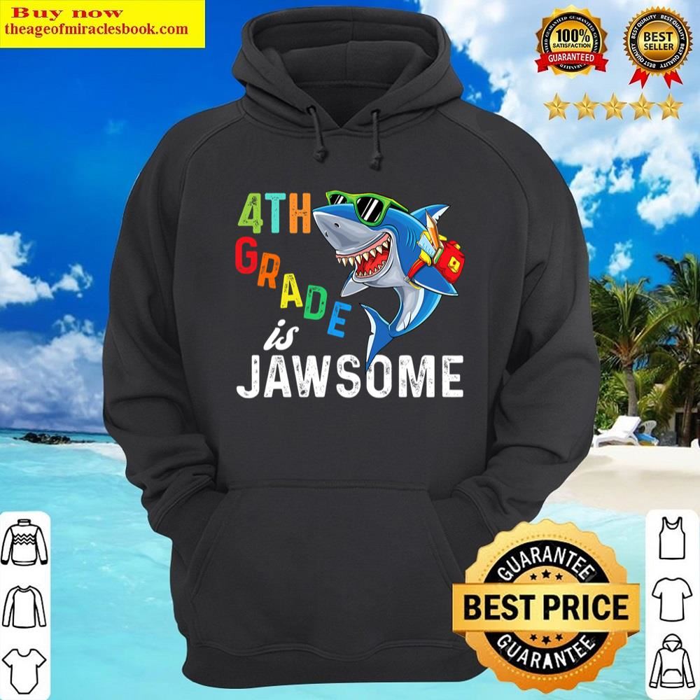 Retro 4th Grade Jawsome Funny Shark Back To School Shirt